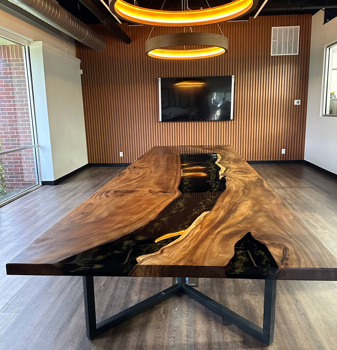Walnut Wood River Epoxy Table - Kazanahome