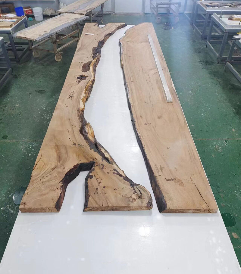 Custom Walnut Wood Epoxy Tables - Kazanahome