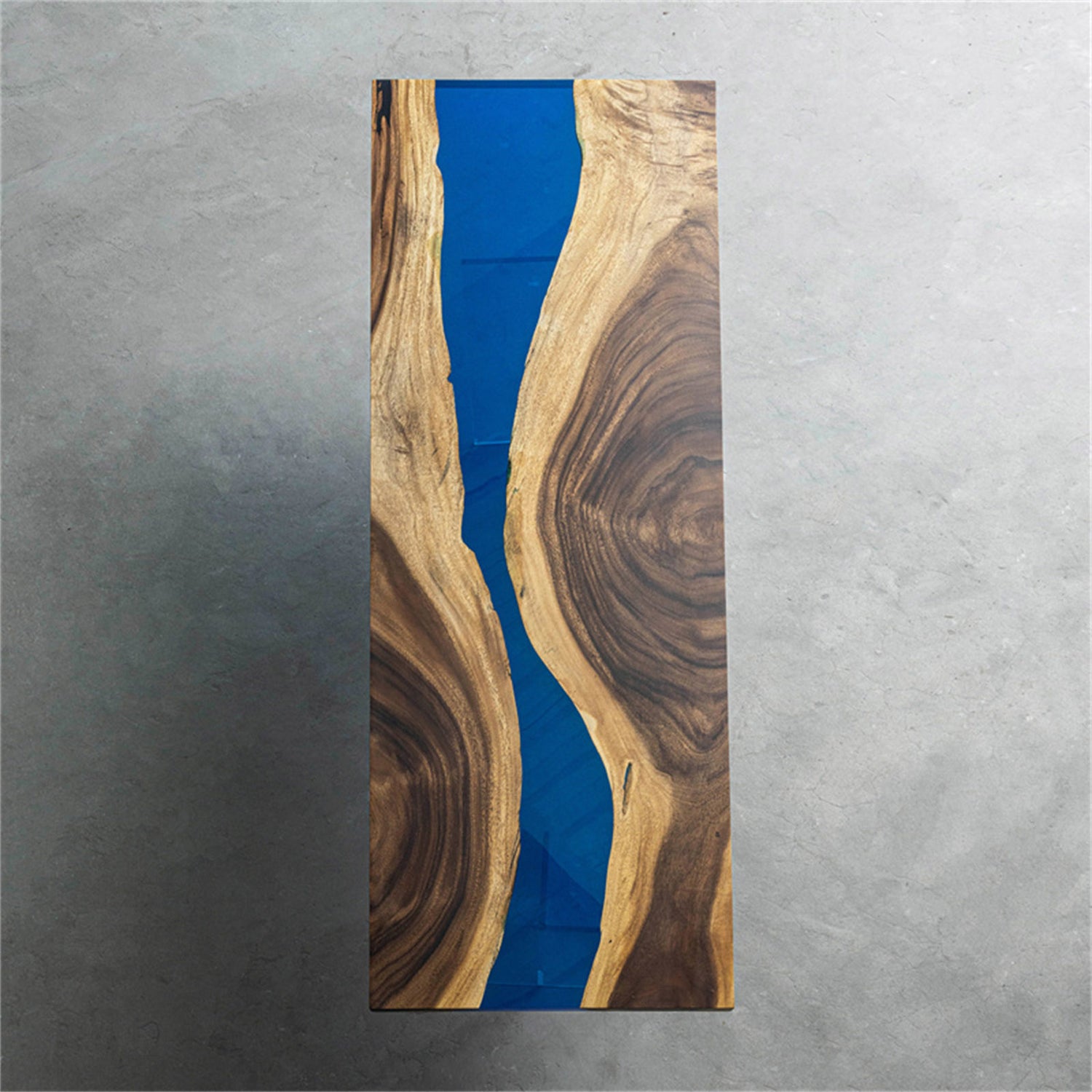 KAZANA Walnut Wood Epoxy River Dining Table Length 94-7/8 Inches