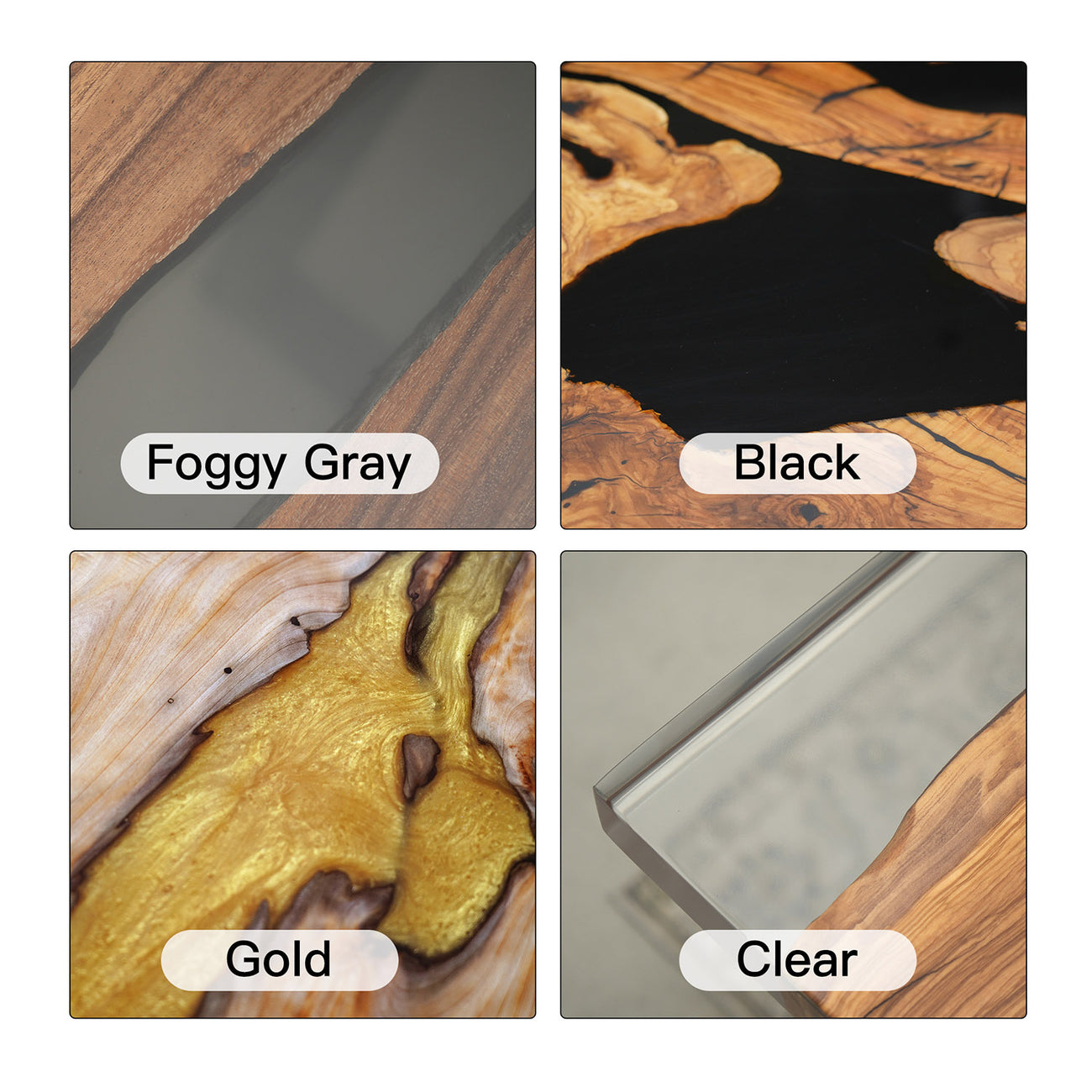 Custom Walnut Wood Epoxy Tables - Kazanahome
